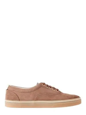 Brunello Cucinelli Suede Lace-up Sneakers - Brown