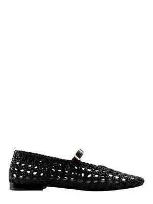 SOULIERS MARTINEZ Woven Ballet Flats - Black