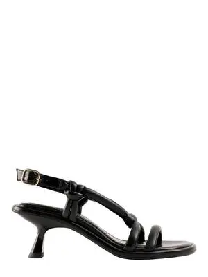 SOULIERS MARTINEZ Alicante Knot-detail Slingback Sandals - Black