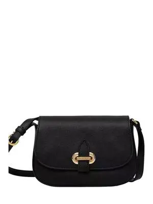 POLLINI Logo Plaque Crossbody Bag - Black