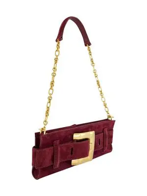 Balmain Anthem Buckle-detail Shoulder Bag - Red