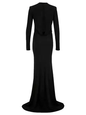 TOM FORD Open-back Crepe-jersey Maxi Dress - Black