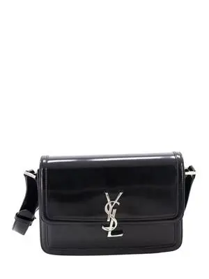 Saint Laurent Solferino Patent Medium Shoulder Bag - Black