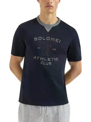 Brunello Cucinelli T-shirt With Print - Blue
