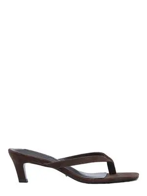 TONY BIANCO Topaz Leather Mule Sandal - Espresso Suede