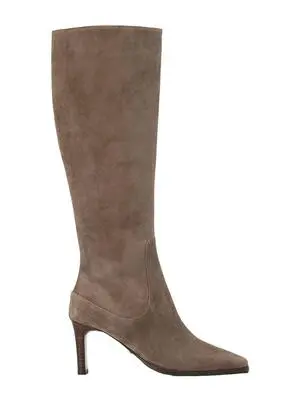 TONY BIANCO Tony Bianco Rinetta Suede Mid Calf Zip Up Boots Ashen Suede