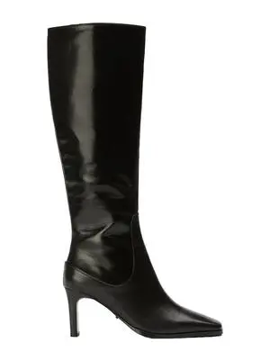 TONY BIANCO Rinetta Calf-high Square Toe Boots - Black Valencia