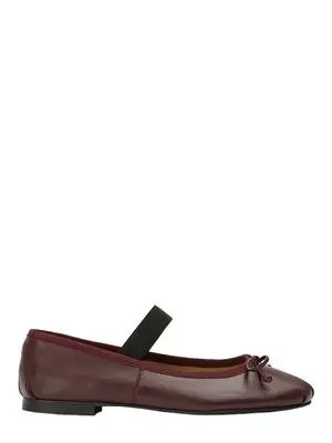 TONY BIANCO Caspain Ballet Flats With Bow Detail - Vino Nappa