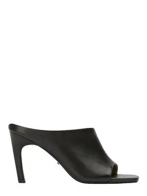 TONY BIANCO Leather Mule Heel - Black Nappa