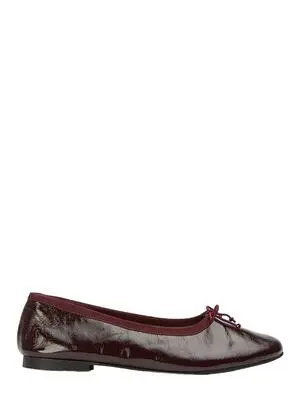 TONY BIANCO Chelsea Ballet Flats With Drawstring Bow - Vino Nappa Patent