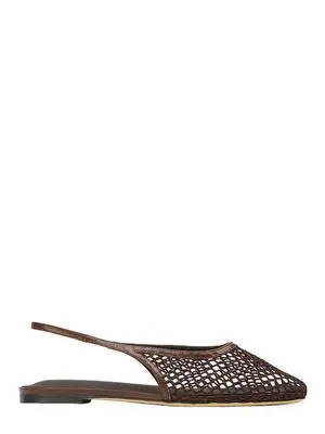 TONY BIANCO Bosco Slingback Ballet Flats In Mesh - Choc Mesh
