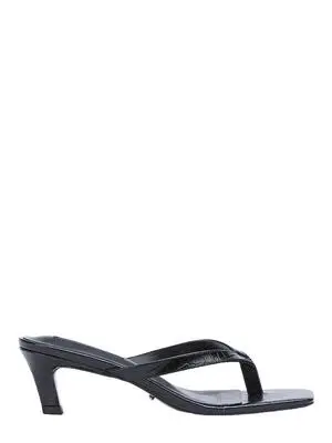 TONY BIANCO Topaz Leather Mule Sandals - Black Croc