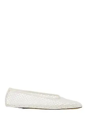 TONY BIANCO Buzz Mesh Ballet Flats - White Mesh