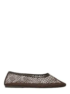 TONY BIANCO Mazey Mesh Ballet Flats - Choc Mesh