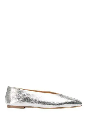 TONY BIANCO Brash Ballet Flats - Silver Vintage Metal