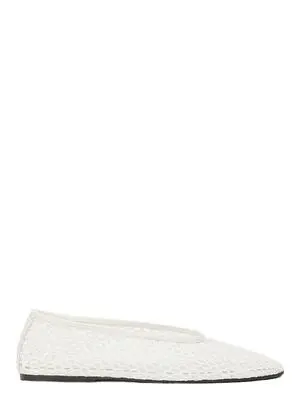 TONY BIANCO Mazey Mesh Ballet Flats - White Mesh