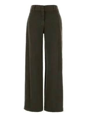 PT TORINO Lyocell Blend Palazzo Pants - Brown