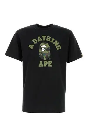 A BATHING APE Cotton 1st Camo T-shirt - Black