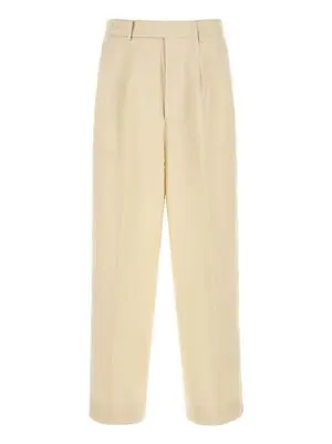 BODE BODE Wide-Leg Cream Viscose Blend Pants