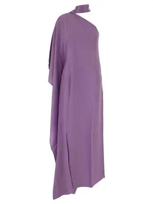 TALLER MARMO One-shoulder Crepe Maxi Dress - Purple