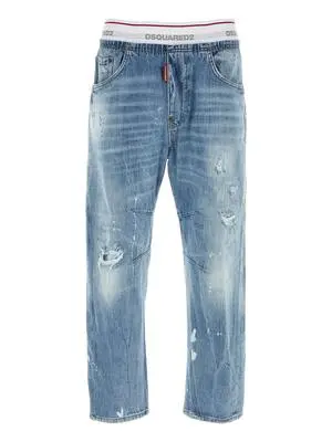 Dsquared2 Denim Jeans With Distressed Details - Blue