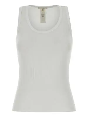 THE ROW The Row Ribbed Cotton Tank Top White