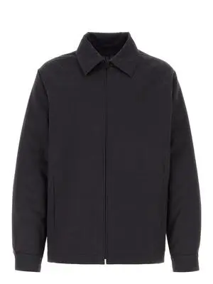 THE ROW Cotton Blend Zip Jacket - Black