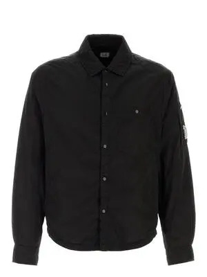 C.P. COMPANY C.P. COMPANY Nylon Padded Jacket With Logo Detail Black