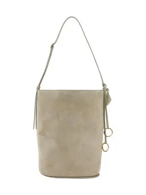 Alaïa Dove Suede Bucket Bag - Grey