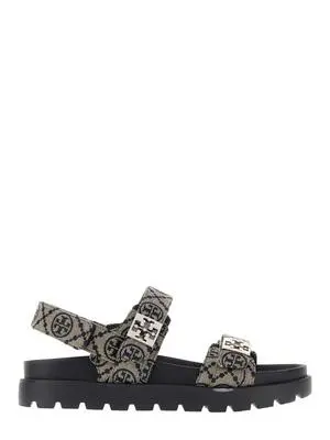Tory Burch Embroidered Canvas Sandals - White