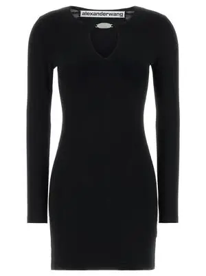 Alexander Wang Stretch Viscose Blend Mini Dress - Black