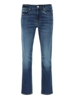 Seven For All Mankind Slimmy Tapered Stretch Denim Jeans - Blue