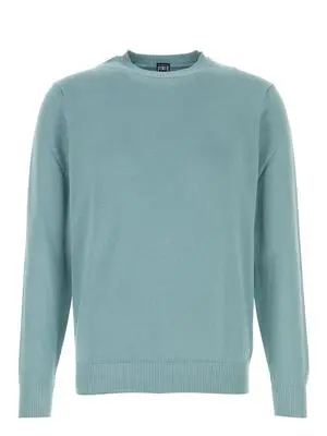 Fedeli Light Cotton Sweater - Blue