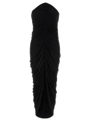 Alexander Wang Stretch Viscose Gathered Dress - Black