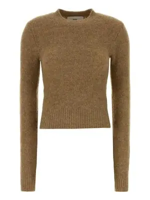 AMI AMI Camel Stretch Alpaca Blend Sweater