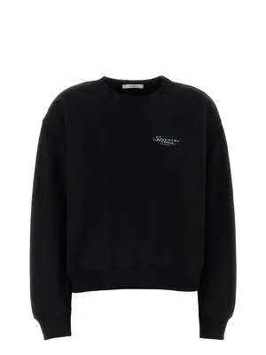 Givenchy Cotton Sweatshirt With Printed Logo - Black