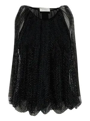 Sportmax Mesh Rhinestone Top - Black