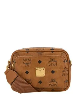 Mcm Visetos Print Coated Canvas Crossbody Bag - White