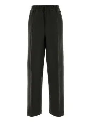 Ami Charcoal Wool Wide-leg Pants - Grey