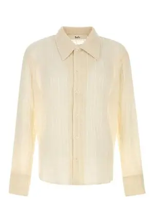 Séfr Cream Cotton Ignacio Shirt Yellow