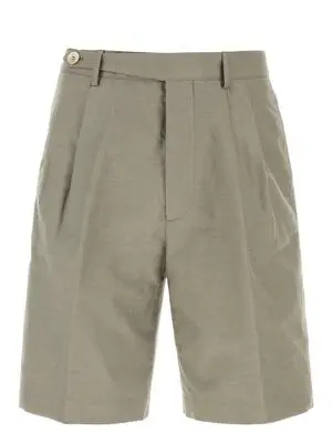 Brunello Cucinelli Tailored Bermuda Shorts With Pleats - Grey