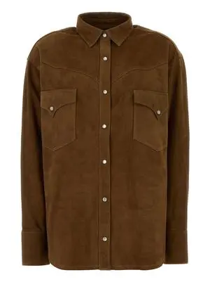 LOIS LOIS Suede Shirt With Logo Patch
