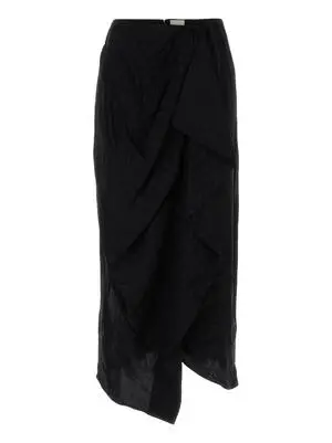 Isabel Marant Étoile Stretch Silk Polka Dot Skirt - Black