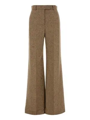 Valentino Garavani Wool Palazzo Pants - Light Brown