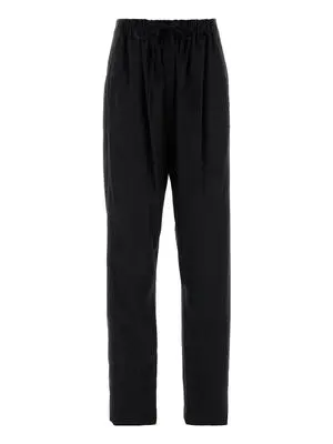 LEMAIRE Charcoal Cashmere Blend Trousers - Grey