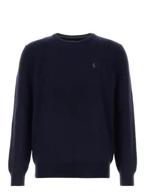 Polo Ralph Lauren Wool Pullover With Embroidered Logo - Blue