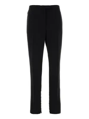 Dries Van Noten Tailored Polyester Pants With Pleats - Black