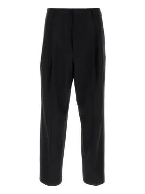 Dries Van Noten Pure Wool Pleated Trousers - Black