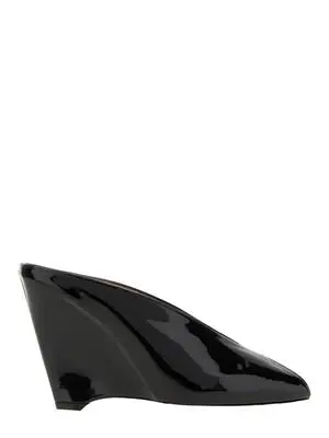 SALVATORE FERRAGAMO SALVATORE FERRAGAMO Patent Calf Leather Pointed Toe Mules