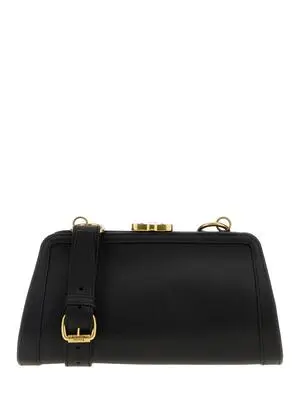 VIVIENNE WESTWOOD Leather Ascot Crossbody Bag - Black